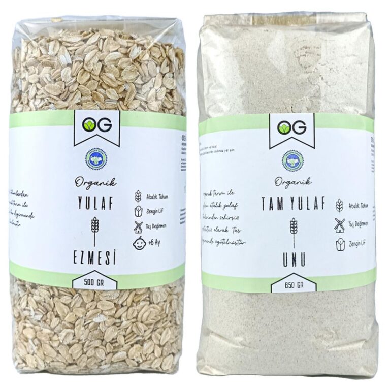 OG Natural Organik Yulaf Ezmesi Ve Organik Yulaf Unu Seti - Memleket Gurme